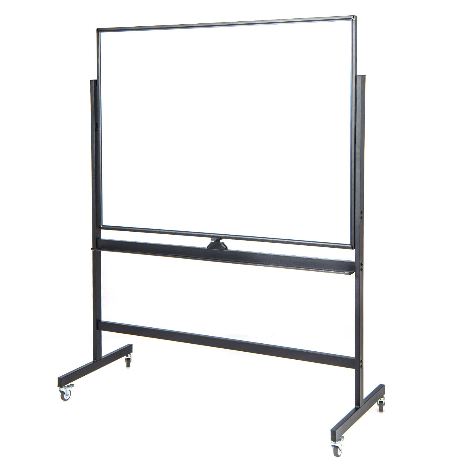 Double Sided Magnetic Whiteboard Adjustable Mobile Revolving Board with ...