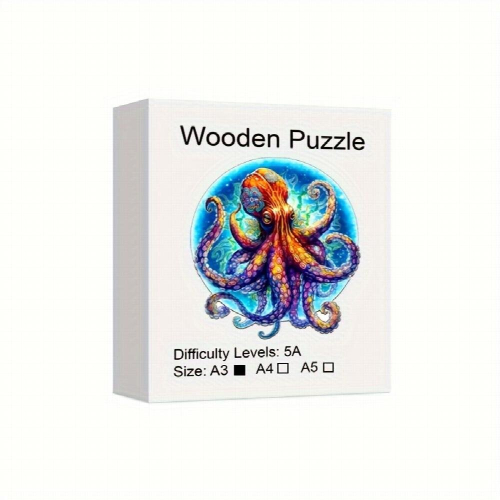 Giant Octopus Wooden Puzzle for Jigsaw lover Uniquely Irregular Animal ...