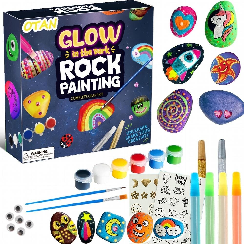 Rock Painting Kit For Kids Arts And Crafts For Girls & Boys Craft Kits ...