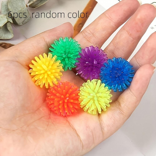 6pcs set Spiky Ball Fidget Toy Small Size For Autism Sensory ADHD ...