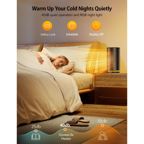 GoveeLife Smart Space Heater, Low Energy Fast Heating Ceramic Electric ...