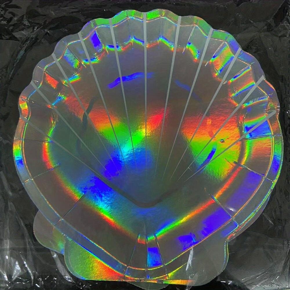 10pcs Mermaid Shell Paper Plate Mermaid Shape Paper Plate Disposable ...