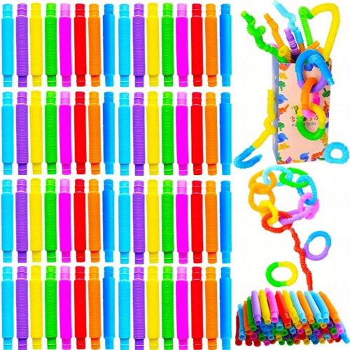 9 Mini Burst Tube Fidget Toys Sensory Tube Poppin Childrens ...