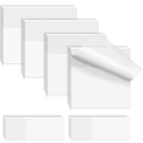 600PCS Transparent Sticky Notes, Multiple Sizes Clear Post It Notes ...