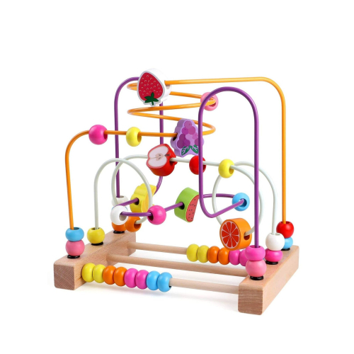 Wooden Bead Maze Toys, Beads for Toddlers, Colorful Fruit Bead Toy Kids ...