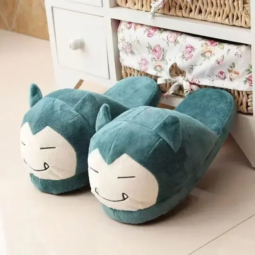 (Snorlax 3, 40-44 shoe size) Pokemon Cotton Slippers Snorlax Pikachu ...