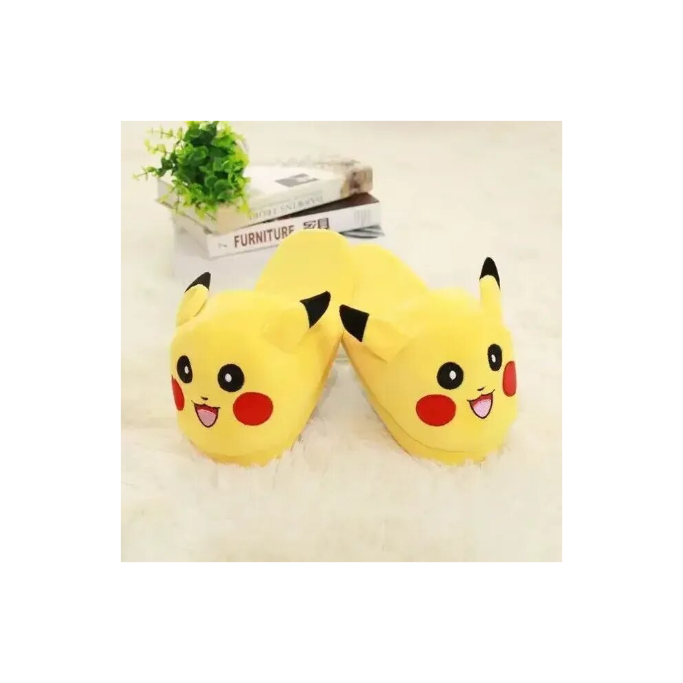 (Pikachu 6, 35-40 shoe size) Pokemon Cotton Slippers Snorlax Pikachu ...