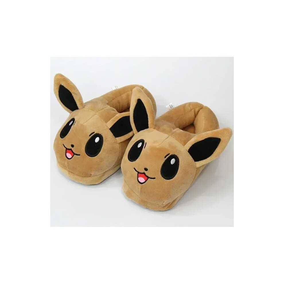 (Eevee 20, 35-40 shoe size) Pokemon Cotton Slippers Snorlax Pikachu ...