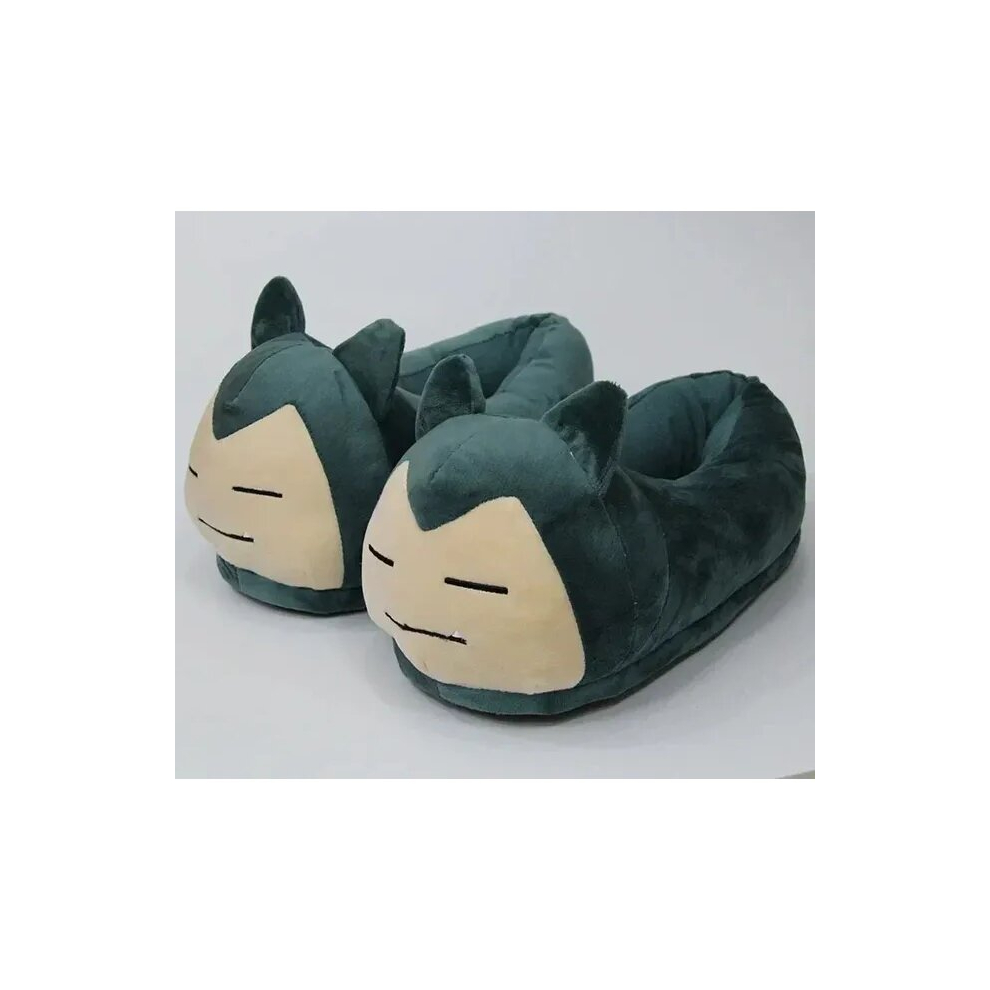 (Snorlax 18, 35-40 shoe size) Pokemon Cotton Slippers Snorlax Pikachu ...