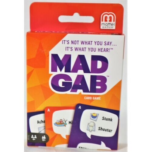Mattel Games Mattel Mad Picto-Gabs Card Game of Verbal Puzzle Phrases Gift for Players Ages 12 ...