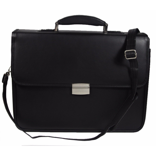 Mens Quality Leather PU Business Laptop Case Work Satchel with ...