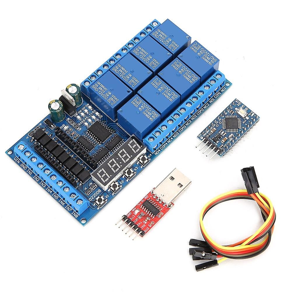 Dc 12v 8 Channel Pro Mini Plc Relay Shield Module Delay Timer Switch Board For Arduino(8 Channel ...