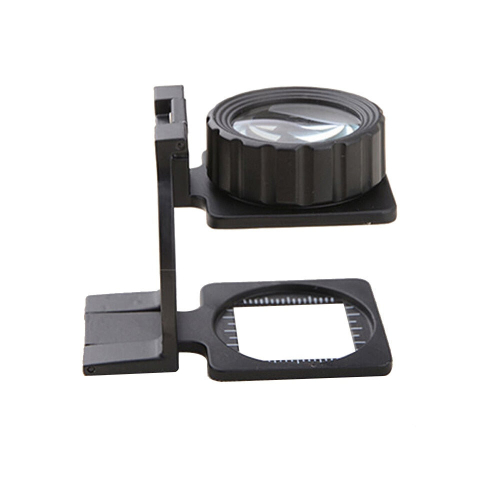 10X Full Metal Folding Linen Tester Loupe Dual Lens Cloth Thread ...