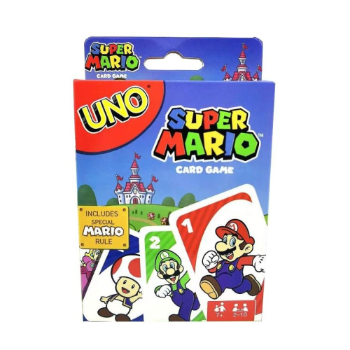 UNO Super Mario Card Game Animated Character Themed Collector Deck 112 ...