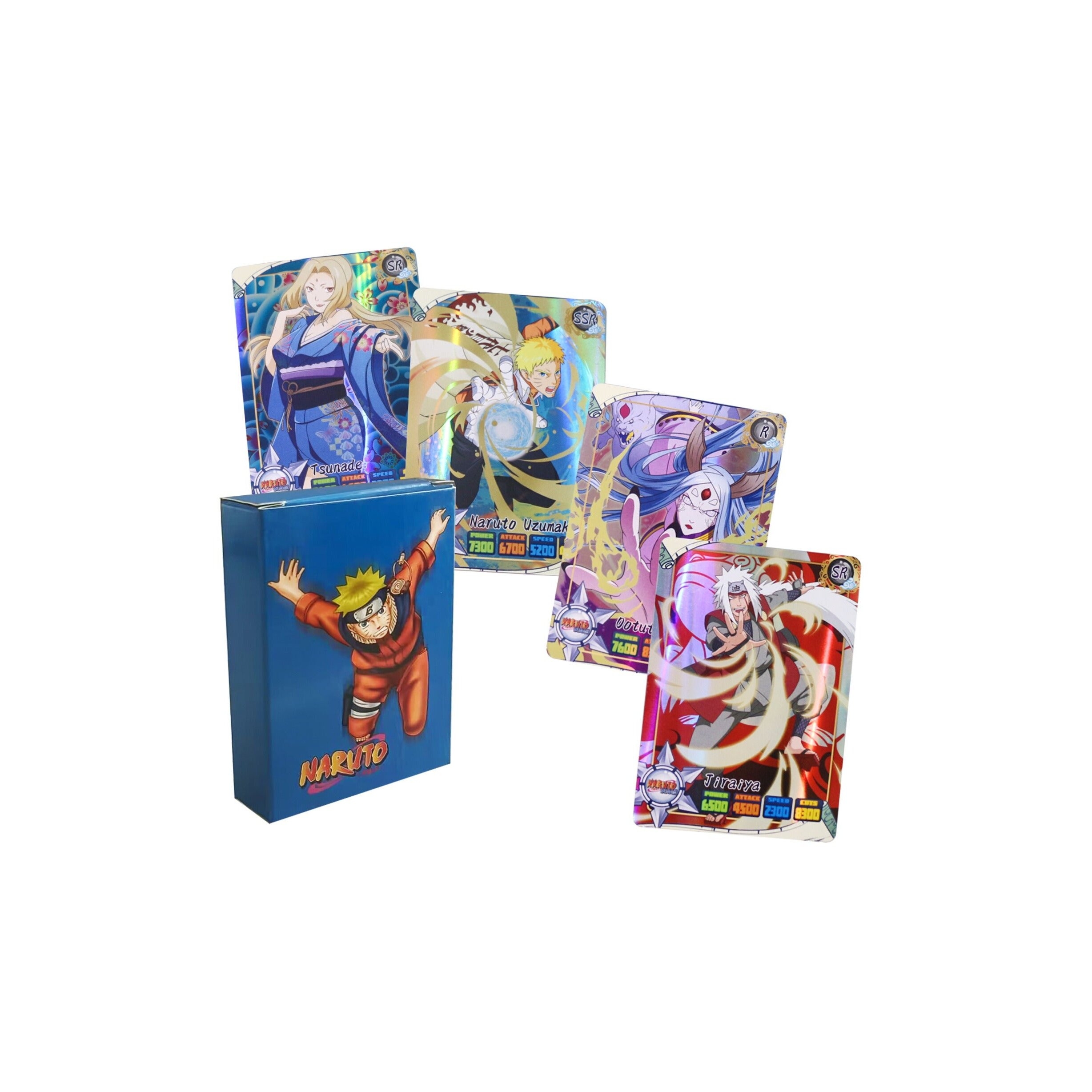 50 Pack Naruto Cards Vmax Gx Energy Card Series Rare Battle Trainer ...