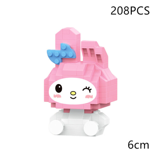 (K7) Cartoon Sanrio Blocks Figures Hello Kitty Kuromi My Melody Small ...