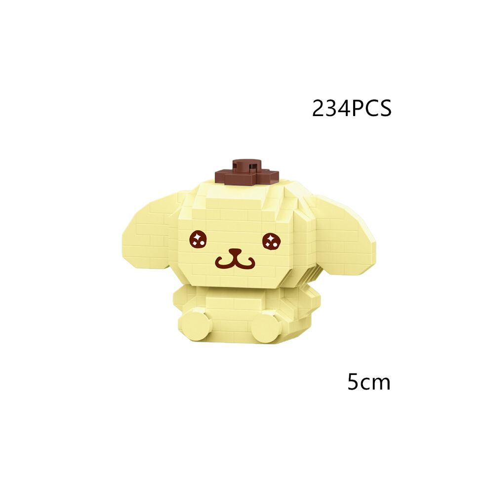 (K9) Cartoon Sanrio Blocks Figures Hello Kitty Kuromi My Melody Small ...