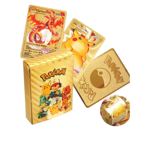 55 Pack Pokemon Metal Cards Vmax Gx Energy Card Series Rare Battle ...