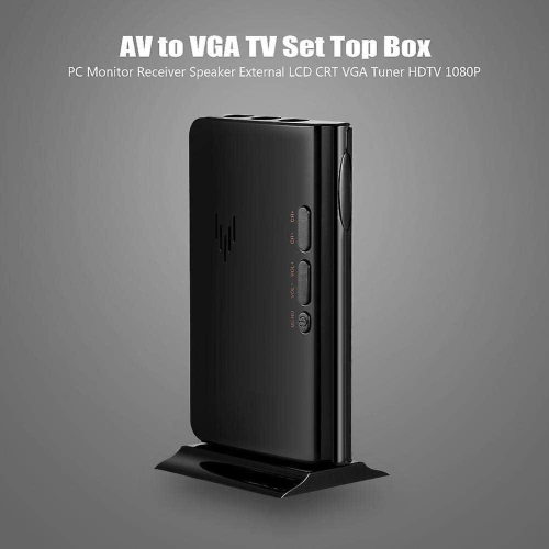 AV to VGA TV Box, AV to VGA TV Set Top Box PC Monitor Receiver Speaker ...