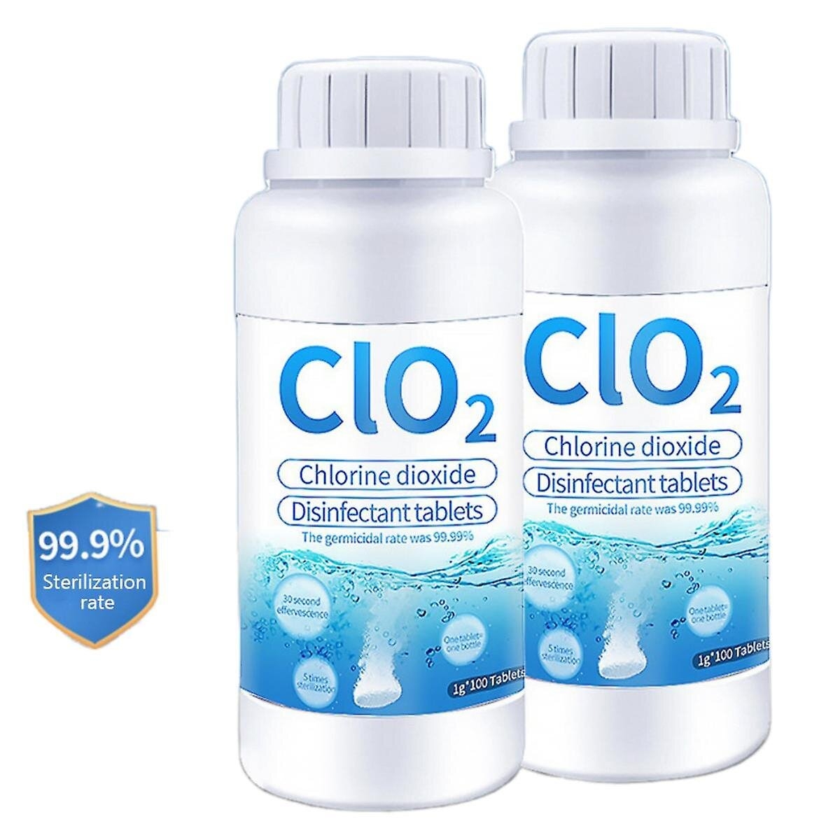 2x Food Grade Chlorine Dioxide Effervescent Tablet Clo2 Anti-bacterial ...