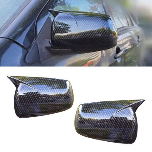 1 Pair Carbon Fiber Look Ox Horn Rearview Side Mirror Cover For 2008 ...