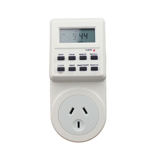Smart Home Plug-in LCD Display Clock Summer Time Function 12/24 Hours Changeable Timer Switch ...