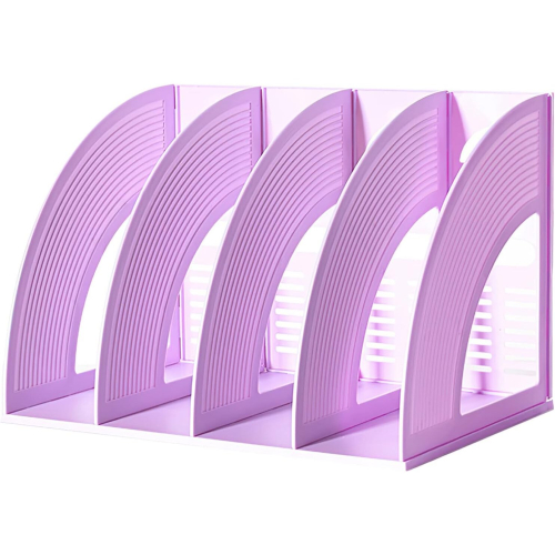 Magazine File Holder Folder Storage Desktop 3 Compartment Standing ...