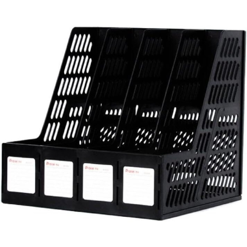 Desk Organizers File Holder With 4 Vertical Compartments Office File ...
