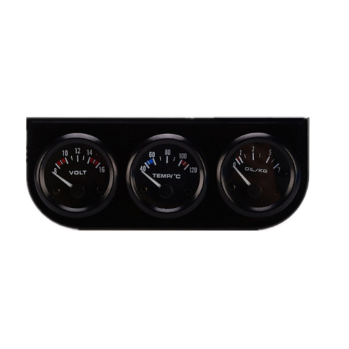 52mm 3 in 1 Auto Gauge Car Meter Voltmeter + Water Temp Gauge + Oil ...
