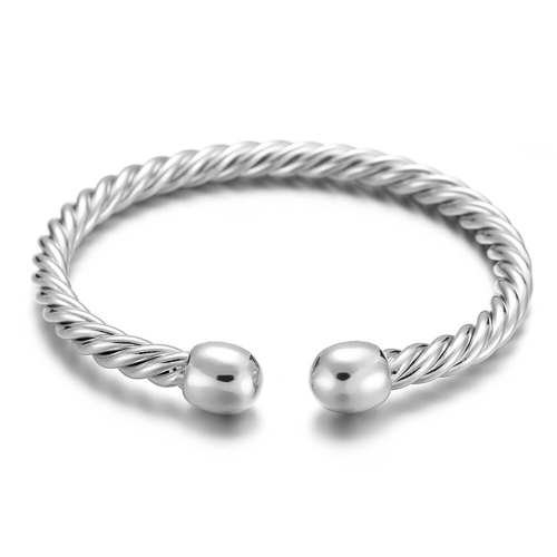 2PCS Europe and America Style Female Brass-plating Jewelry Silver Garlic Magnetic Health Open ...