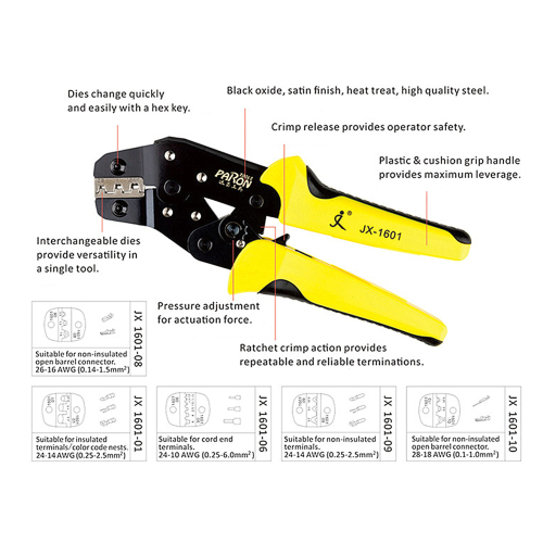 PARON Professional Wire Crimpers Engineering Ratcheting Terminal ...