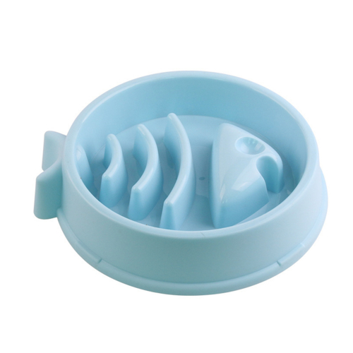 Pet Slow Eating Feeder Fish Bone Shape Dog Bowl Dog Feeding Food Bowls ...