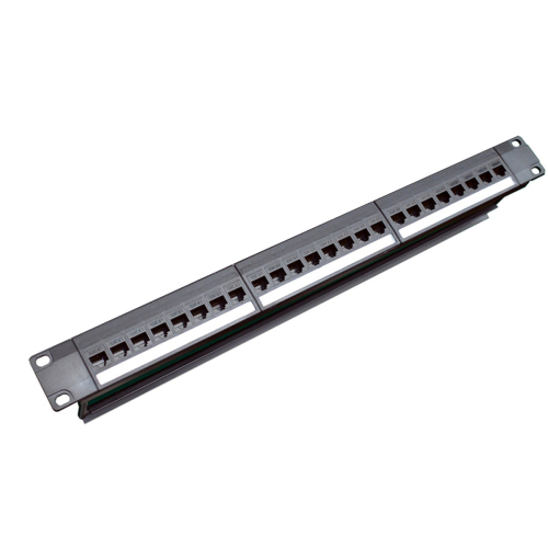 19Inch 1U Pass-Through 24 Port CAT6 RJ45 contact port(RJ45 contact port ...