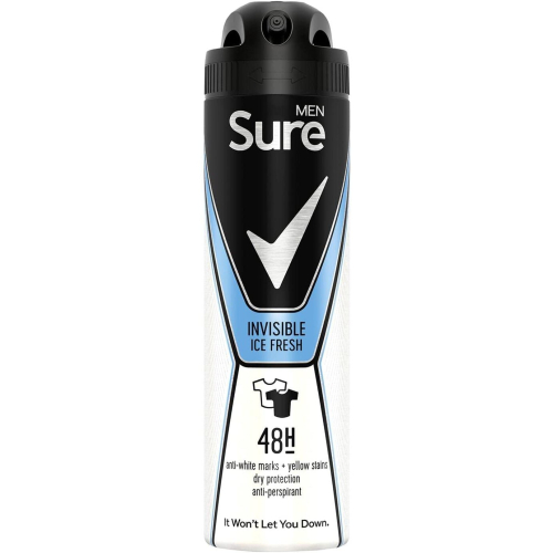 Sure Men Anti-Perspirant Deodorant Spray Invisible Ice 150ml on OnBuy