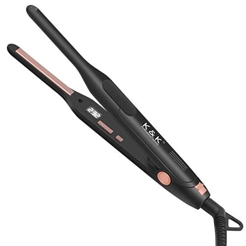 Upgrade Pencil Straighteners Mini Straight and Curler Hair Straightener Thin Ceramic Floating Plate Auto Shut Off Flat Iron for Women Short Hair Men on OnBuy