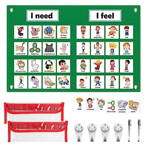 Feelings Chart For Preschool Teacher Supplies With 36 Cards, Social ...