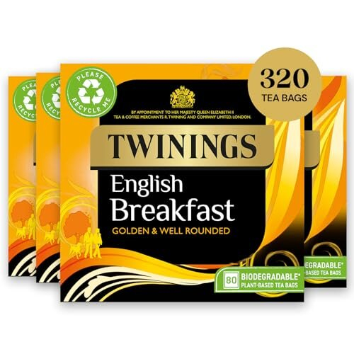 English Breakfast Tea | Golden, Well Rounded & Full Bodied Black Tea | Multipack Bulk Buy, 320 ...
