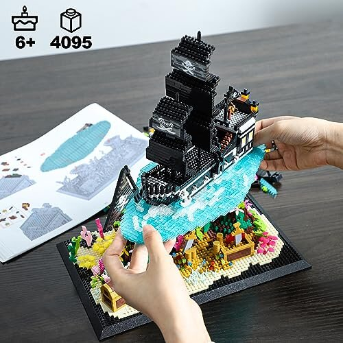 Pirates Ship Building Blocks Set-Micro Mini Bricks Kit Toy, MOC Model ...