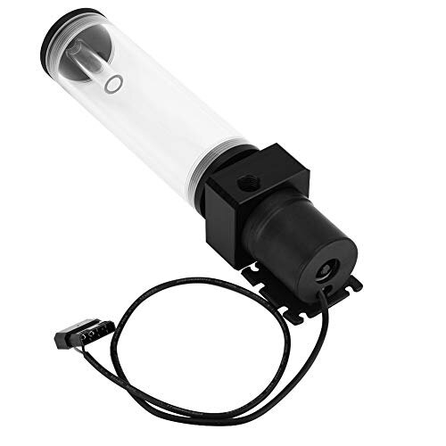 G1/4 160MM Acrylic Cylinder Computer Water Tank 12V 19W CPU Water ...