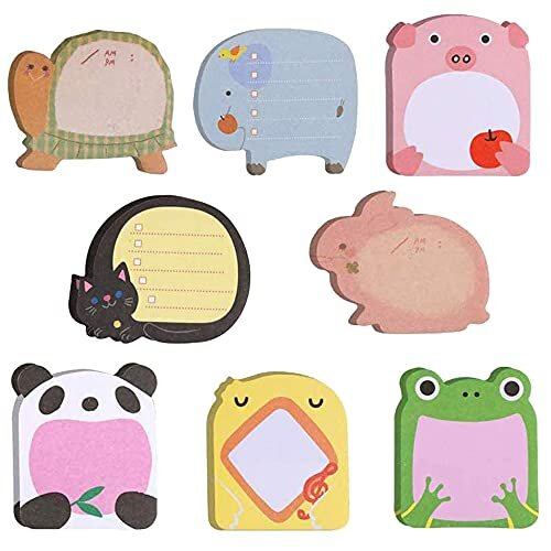40 Packets Cute Animals Sticky Notes, Cute Sticky Notes Set, Mini ...
