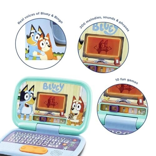 Bluey Game Time Laptop, Interactive Learning Laptop with Pre-School ...