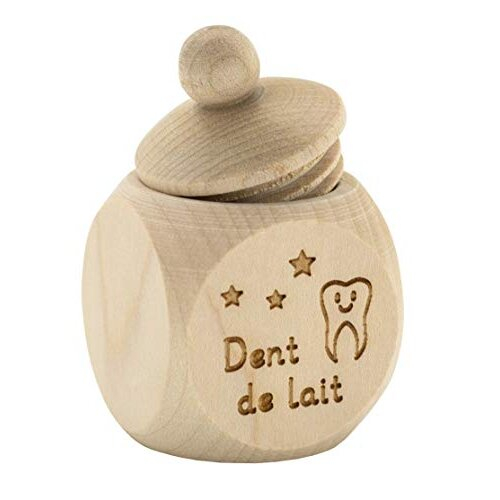 Wooden Milk Tooth Box with Screw Lid and Engraving - Children's Tooth ...