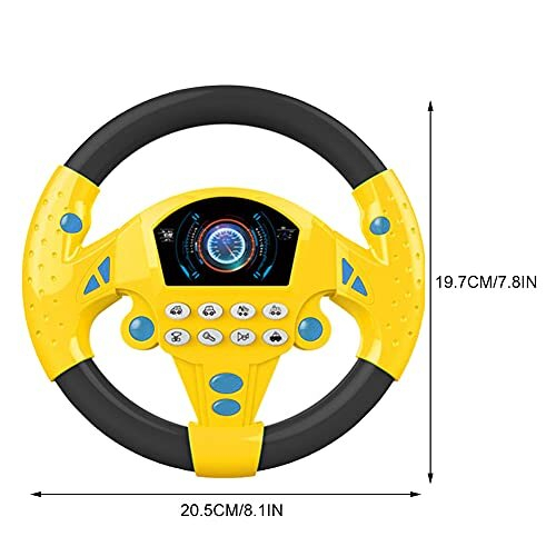 Kids Steering Wheel Toy, Electric Simulation Steering Wheel with Lights ...