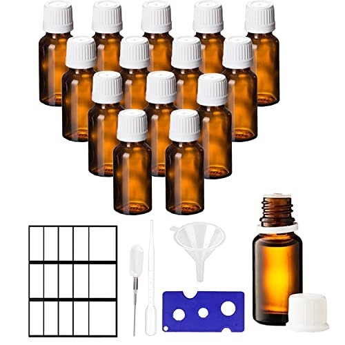 Amber Glass Bottles Dropper Insert Bottle Empty Glass Bottles with 30 ...