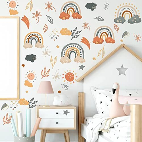 Colorful Rainbow Wall Decals, Sweet Dreamy Rainbow Wall Stickers ...