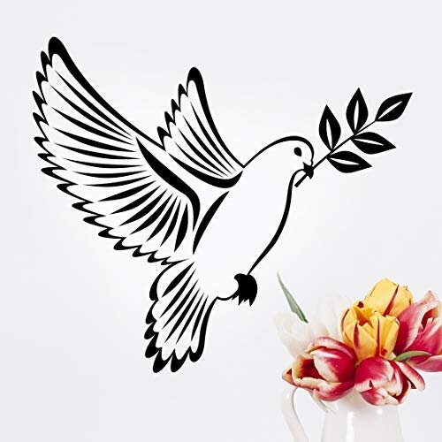 Dove Olive Branch Wall Stickers Bird Sticker Window Art Tree Birds ...