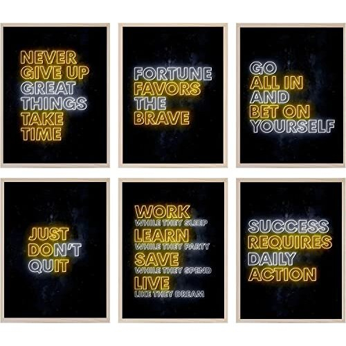 Positive Inspirational Quotes Wall Art Prints Uplifting Encouragement ...