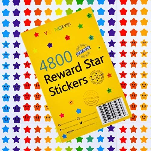 4800 Pcs 1CM Reward Star Stickers, Star Labels for Kids, Reward ...