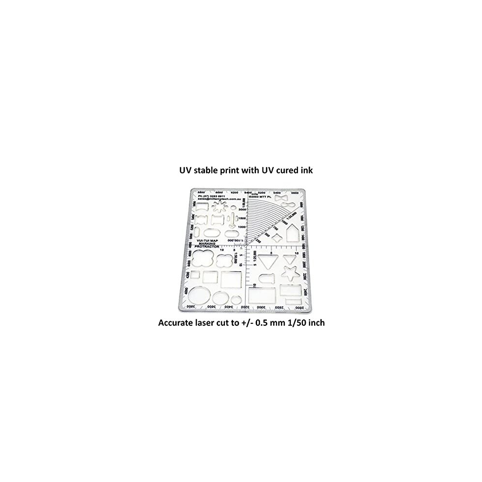 Vui-Tui Map Marking Protractor for military map marking, angle ...