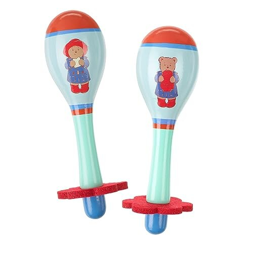 Paddington Bear Toy Wooden Maracas, Baby Rattle Set - Musical ...